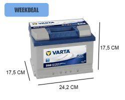 Varta D59 60Ah Blue Dynamic accu, 540A, 12V - Accudeal