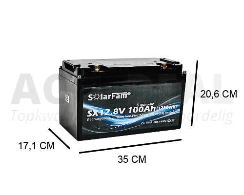 100Ah Lithium accu Deep Cycle Solarfam 12.8V - Accudeal